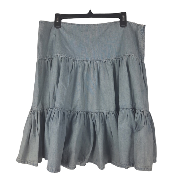 Chaps | Skirts | Vintage Chaps Light Wash Denim A Line Skirt | Poshmark